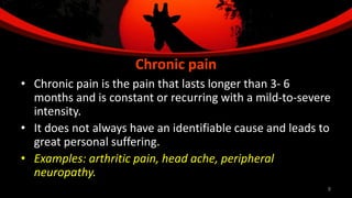 Types of pain and assessment of pain | PPTX