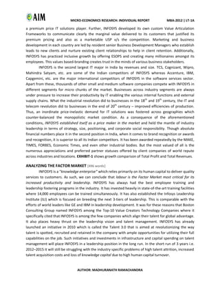 INFOSYS 2015 - A Micro Economics Analysis Report | PDF