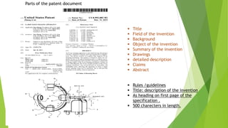 patent filing procedure - by Dr. S. Madhuri Paradesi | PPT