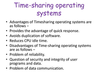 OPERATING SYSTEM | PPTX | Operating Systems | Computer Software and ...