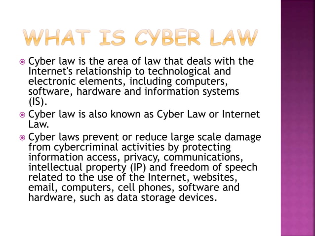 Cyber Law And Ethics | PPTX
