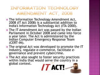 Cyber Law And Ethics | PPTX