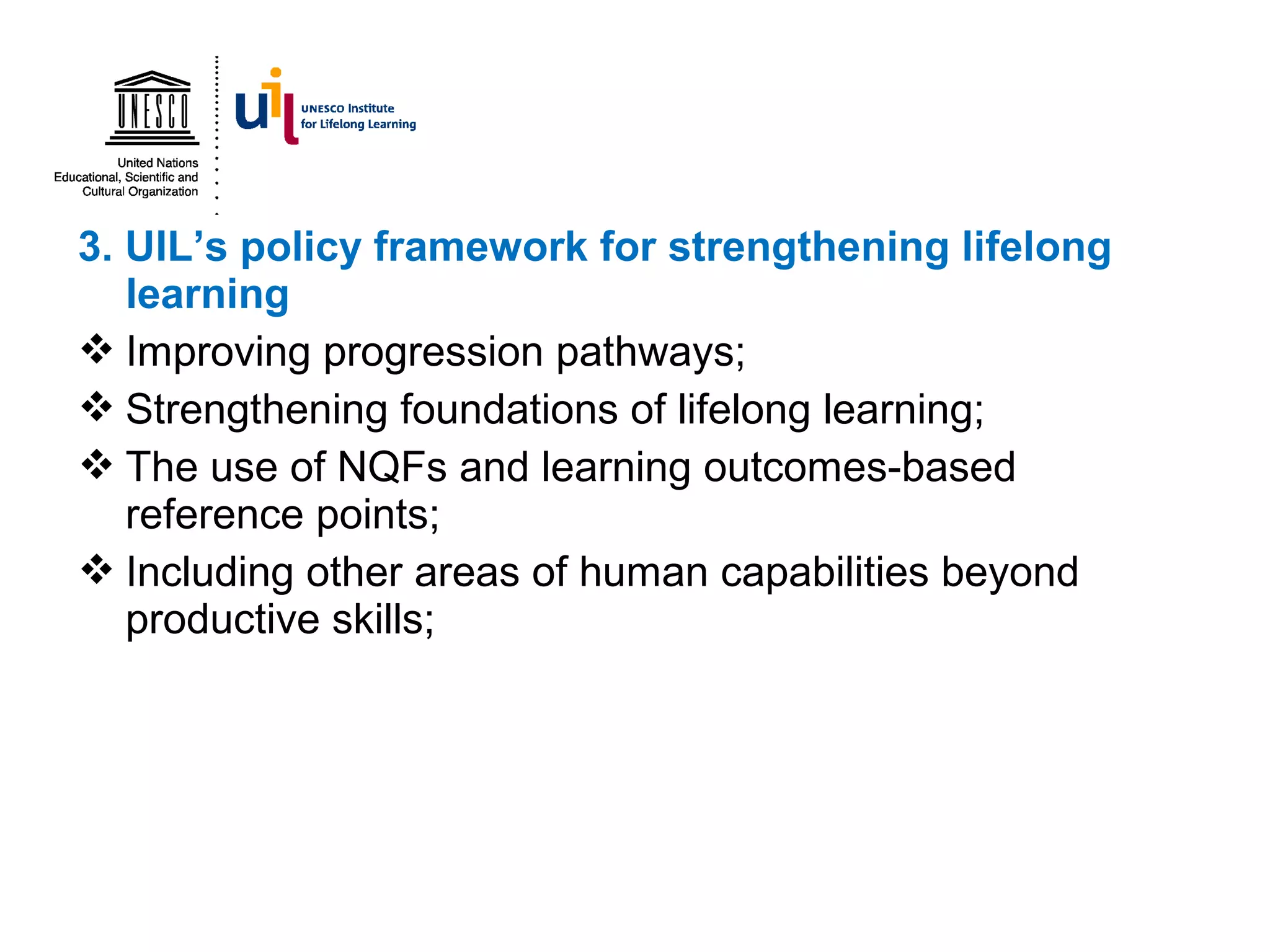 Realising UNESCO’s vision of lifelong learning | PPT