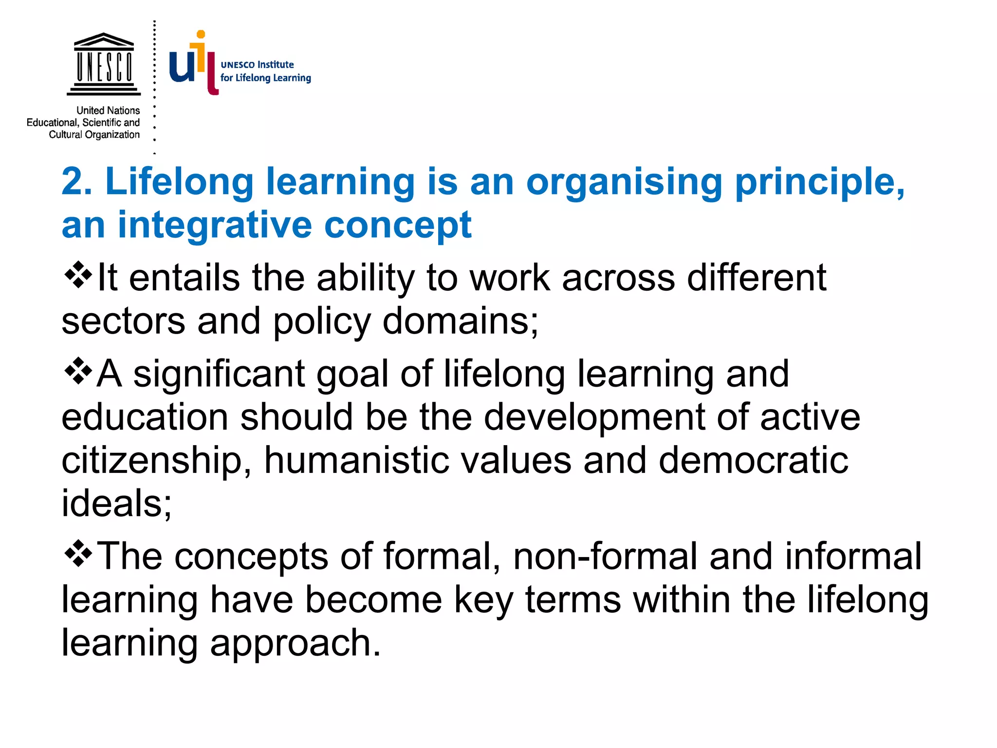 Realising UNESCO’s vision of lifelong learning | PPT | Free Download