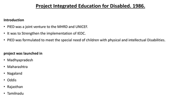 Inclusive education integrated education for disabled children | PPTX