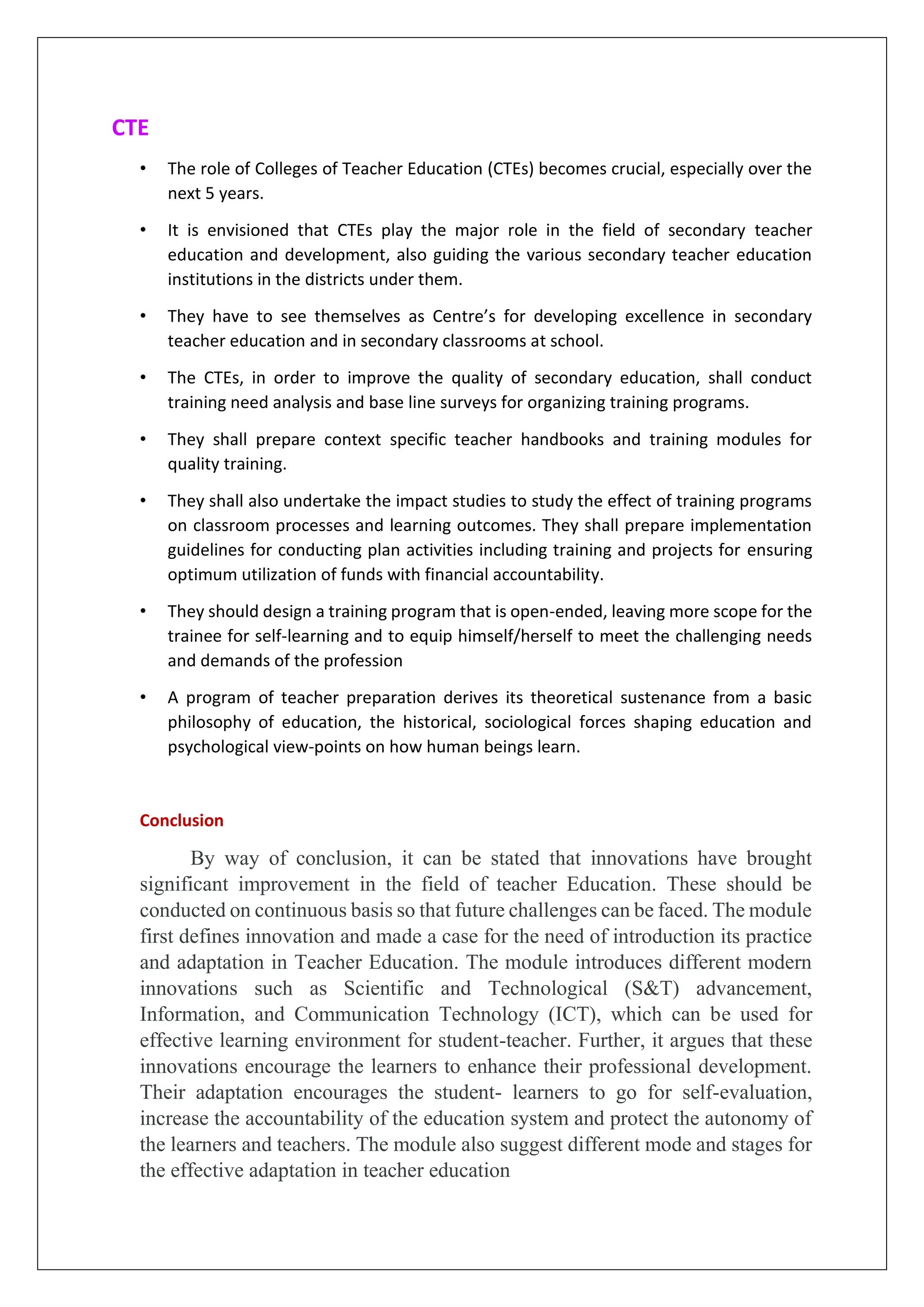 Innovation in teacher education the role of ncte | PDF | Free Download