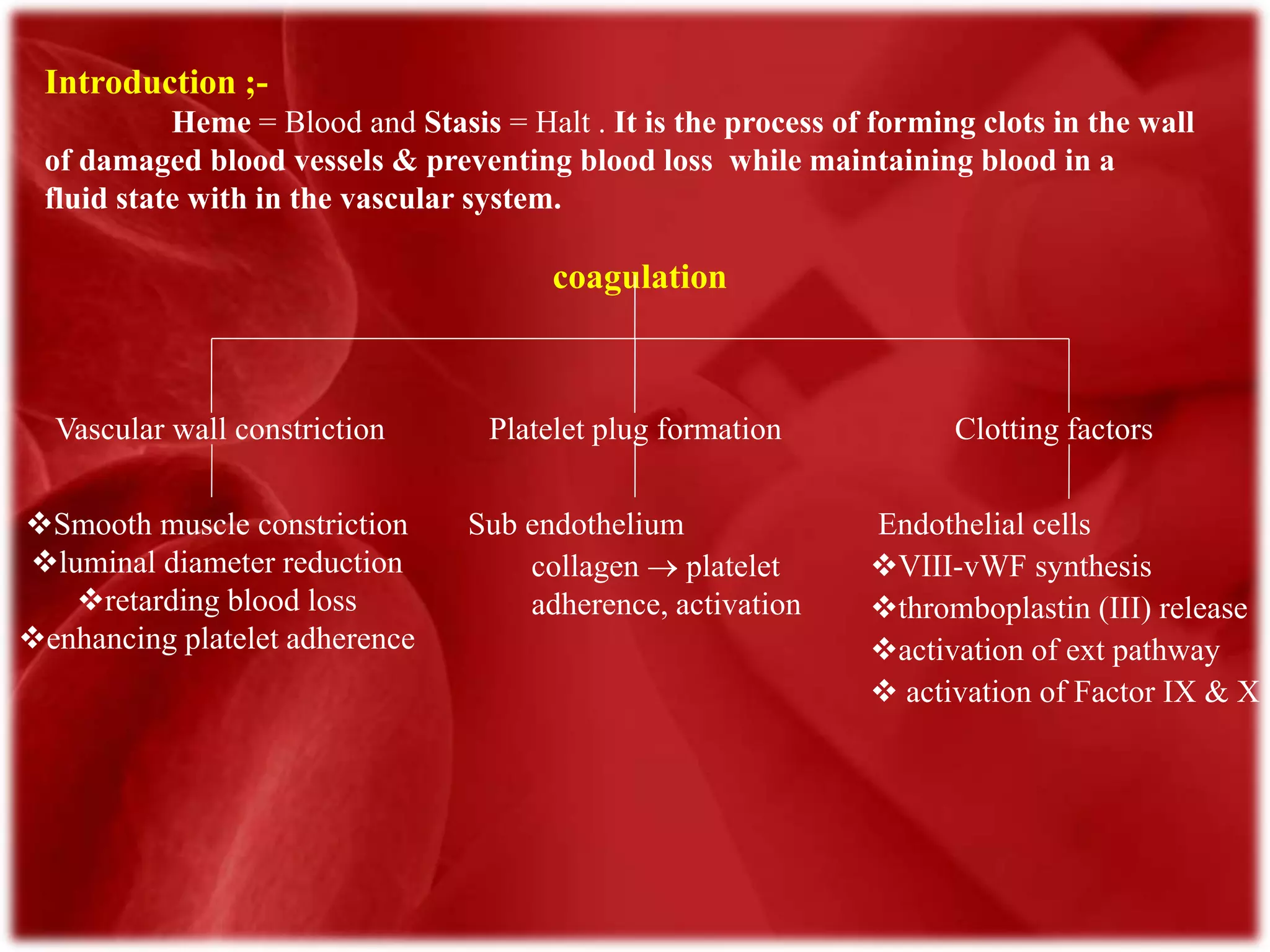 Detailed notes on coagulation factor and their function | PPTX