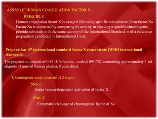 Detailed notes on coagulation factor and their function | PPTX