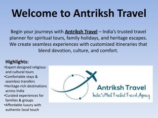 Spiritual & Cultural Journeys of Madhya Pradesh with Antriksh Travel | PDF