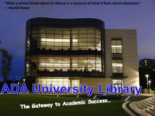 ADA University Library orientation 2014 | PPTX