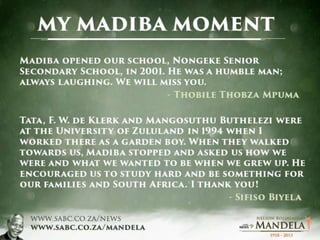My Madiba Moment | PPTX