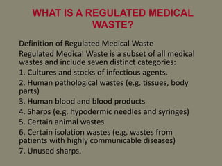 Madical waste | PPTX | Infectious Diseases | Diseases and Conditions