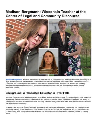 Madison Bergmann_ Wisconsin Teacher at the Center of Legal and ...