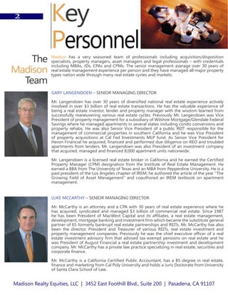 Madison Company Booklet 2011 | PDF