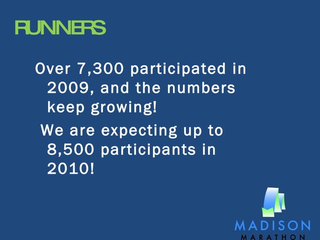 Madison Marathon Ppt | PPT | Non-Profit Organizations | Industries