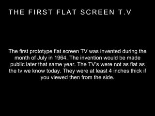 The Evolution of T.V. | PPT