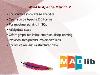 Apache MADlib AI/ML | PPT