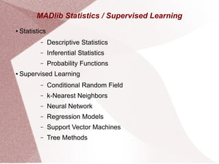 Apache MADlib AI/ML | PPT