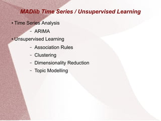 Apache MADlib AI/ML | PPT