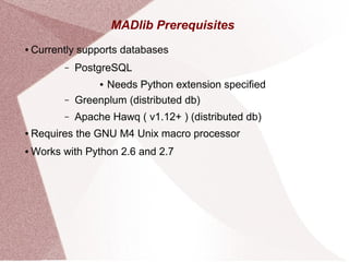 Apache MADlib AI/ML | PPT