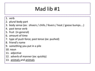 Mad Libs | PPTX