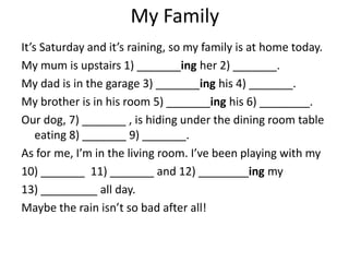 Mad libs for beginning ESL class | PPTX