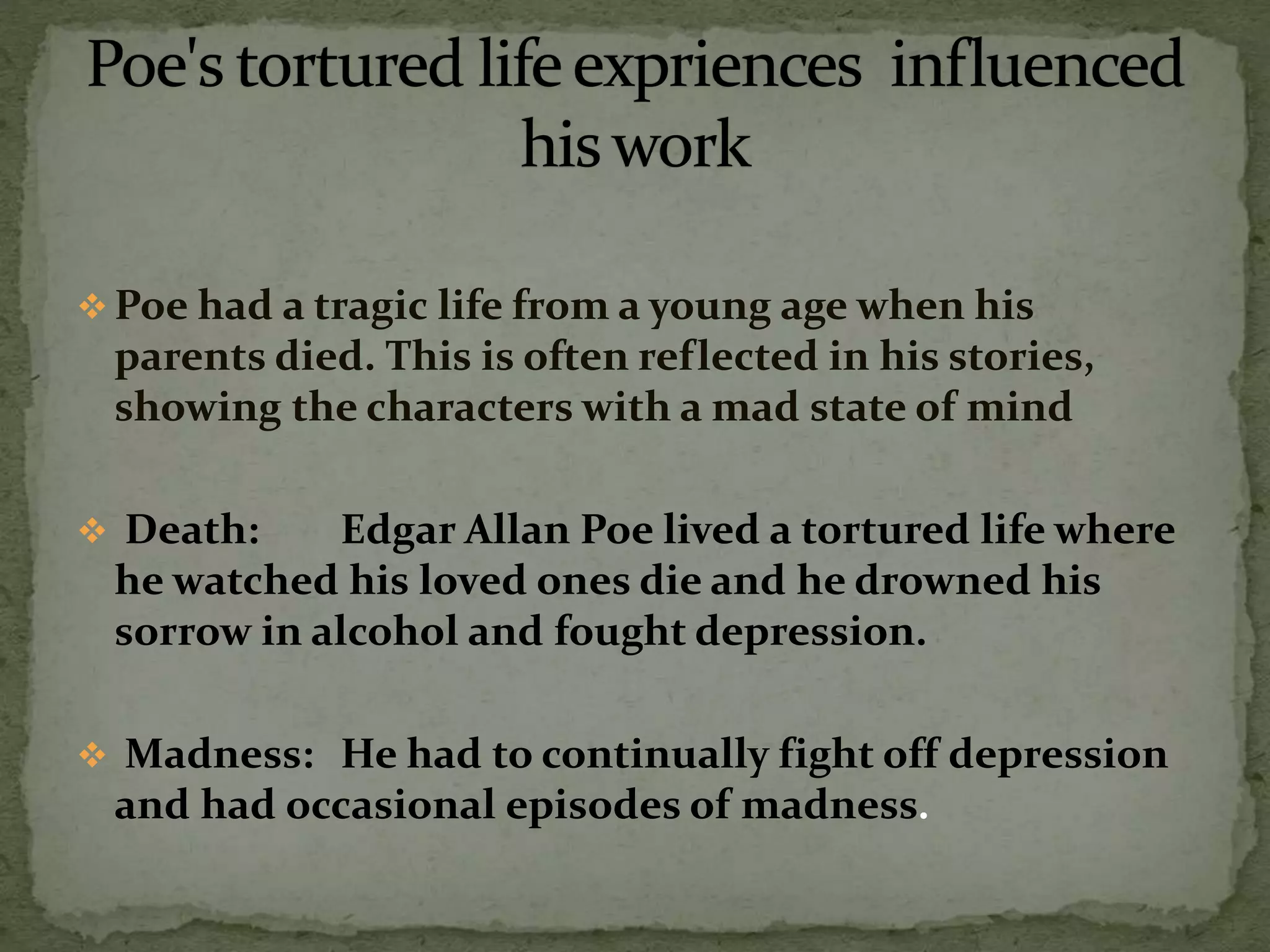 Madness in edgar allan poe writing | PPTX