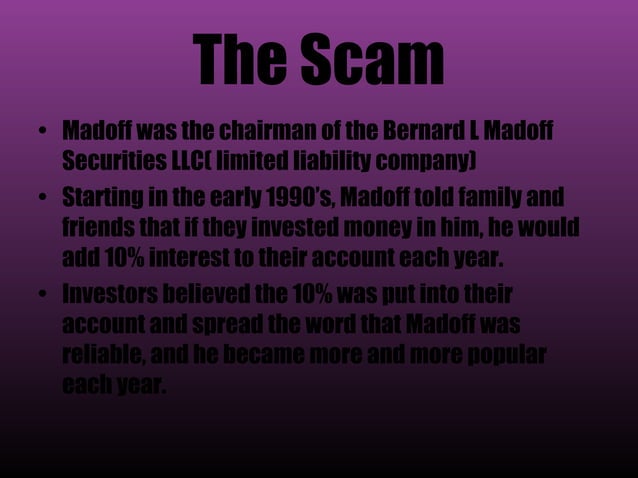 Madoff Investment Scandal | PPT