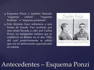 Madoff y el Esquema Ponzi Ppts | PPTX