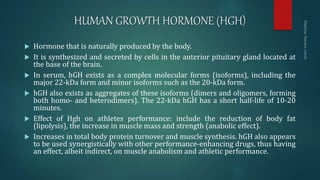 COMMON DOPING CHEMICALS AND ITS PHARMACOLOGY | PPTX