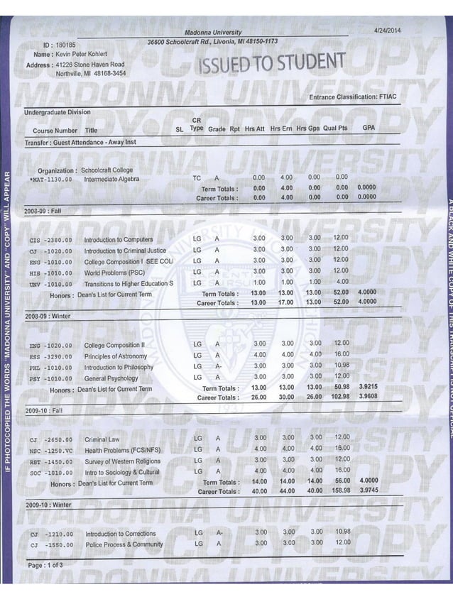 Madonna Transcript | PDF