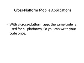 Mobile Application development - Introduction | PPTX