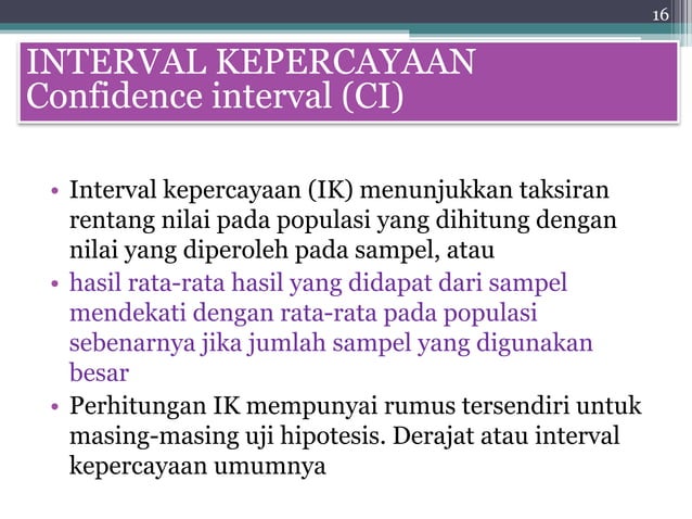 MAD Konsep P value dan Confidence Interval | PPTX