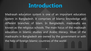 Madrasah Education System in Bangladesh | PPTX
