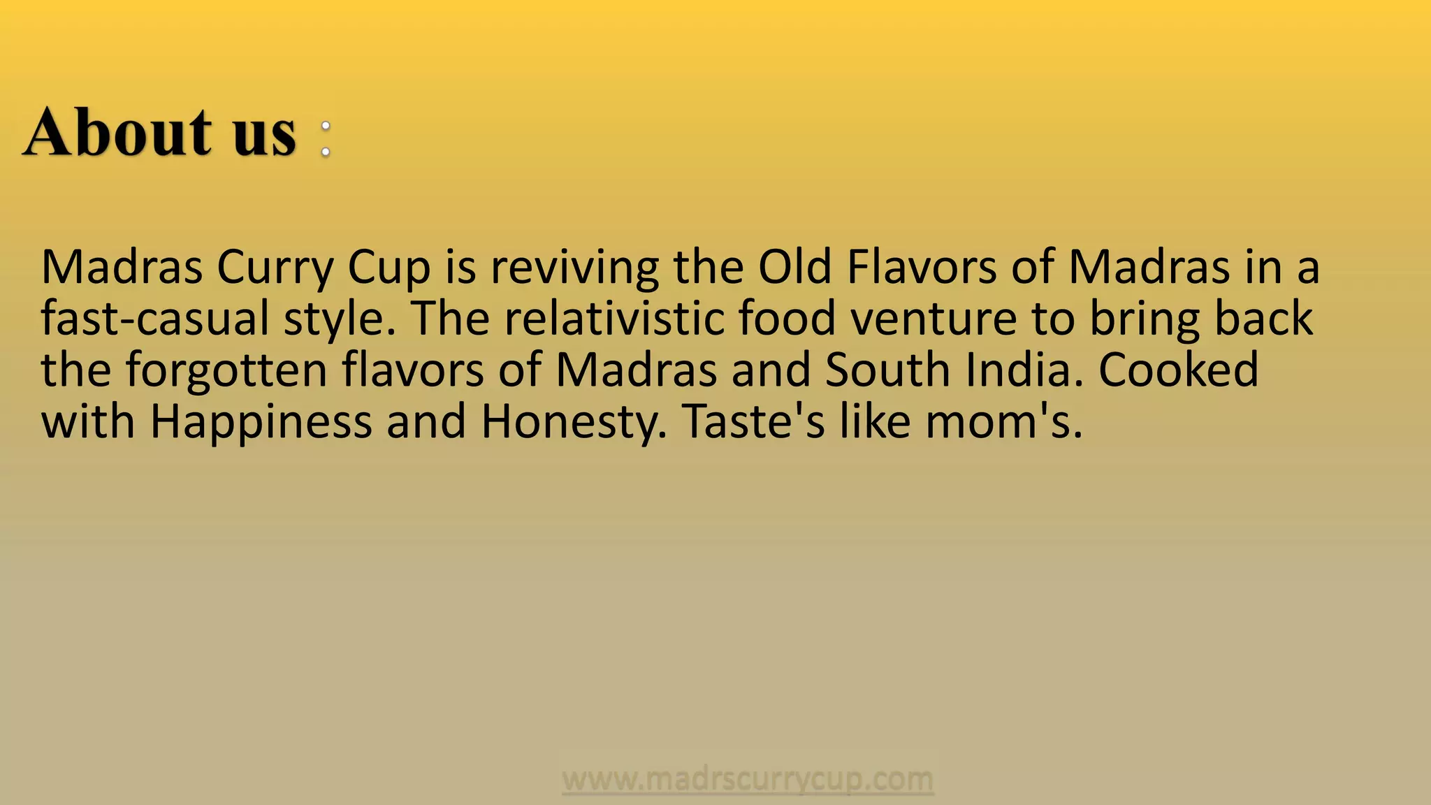 Homemade Food Delivery In Chennai Madrascurrycup PPT Homemade Food Delivery In Chennai Madrascurrycup PPT