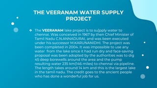 MADRAS DAY WATER CONSERVATION IN CHENNAI | PPTX