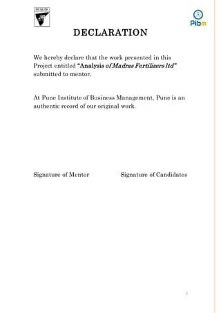 Madras fertilizers limited | DOCX