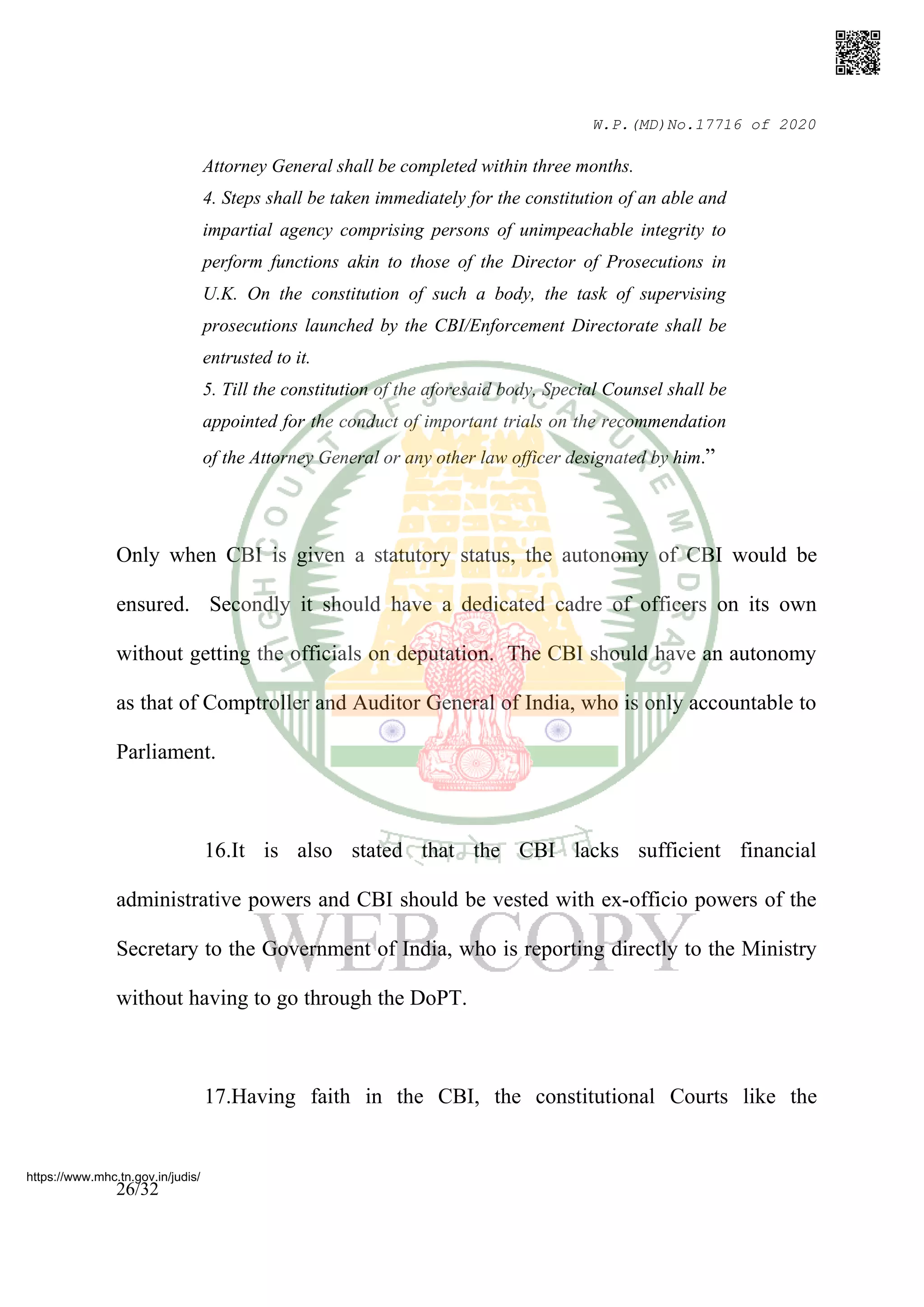 Madras hc cbi judgment | PDF