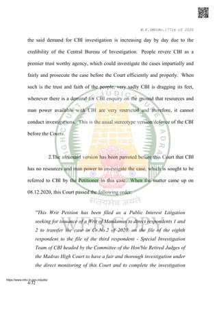 Madras hc cbi judgment | PDF