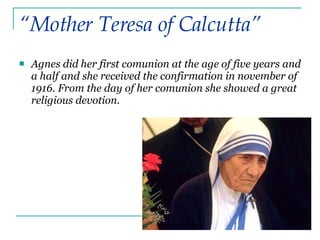 Madre Teresa De Calcuta | PPT