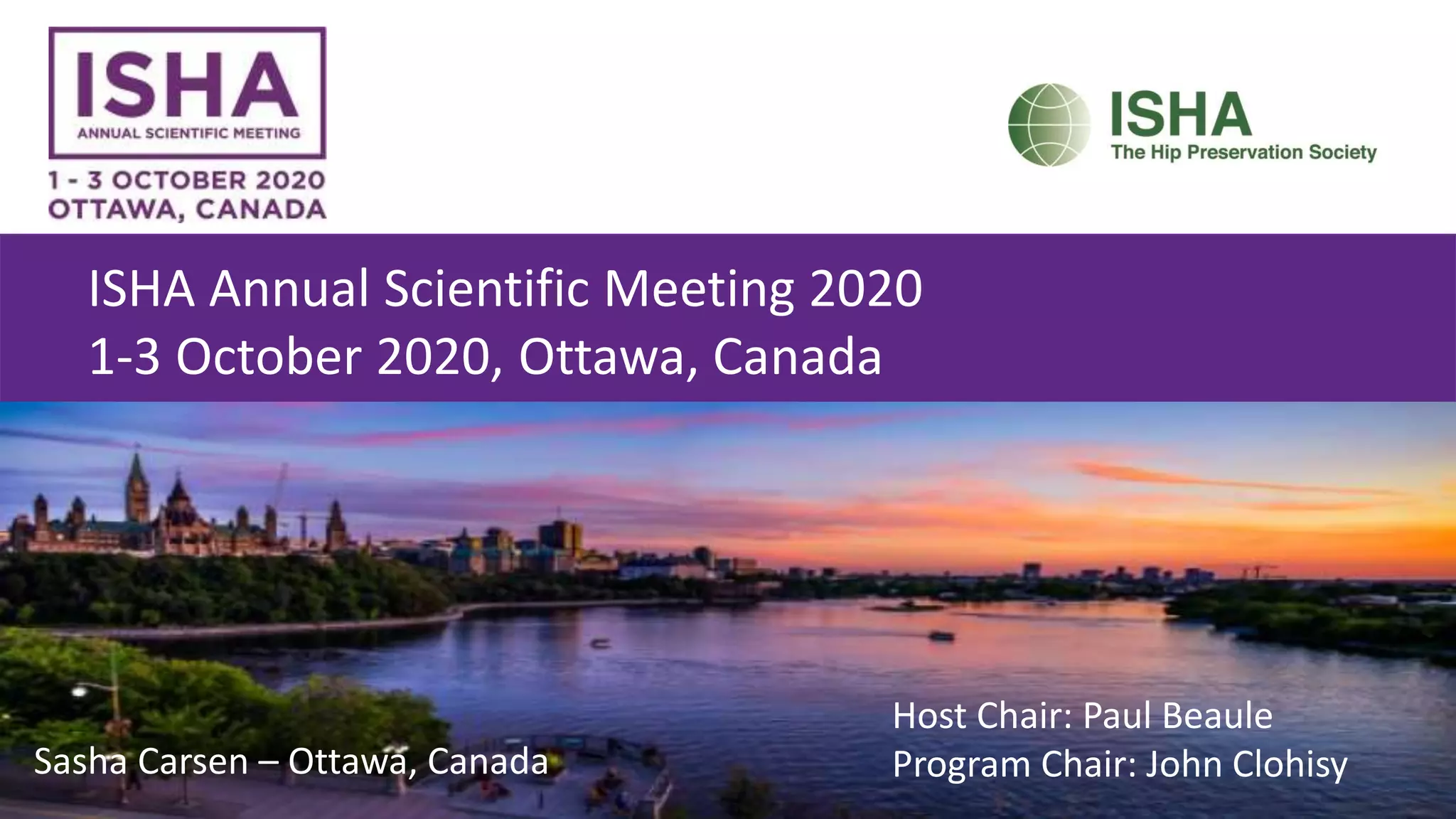 ISHA 2020 - Welcome To Ottawa | PPSX