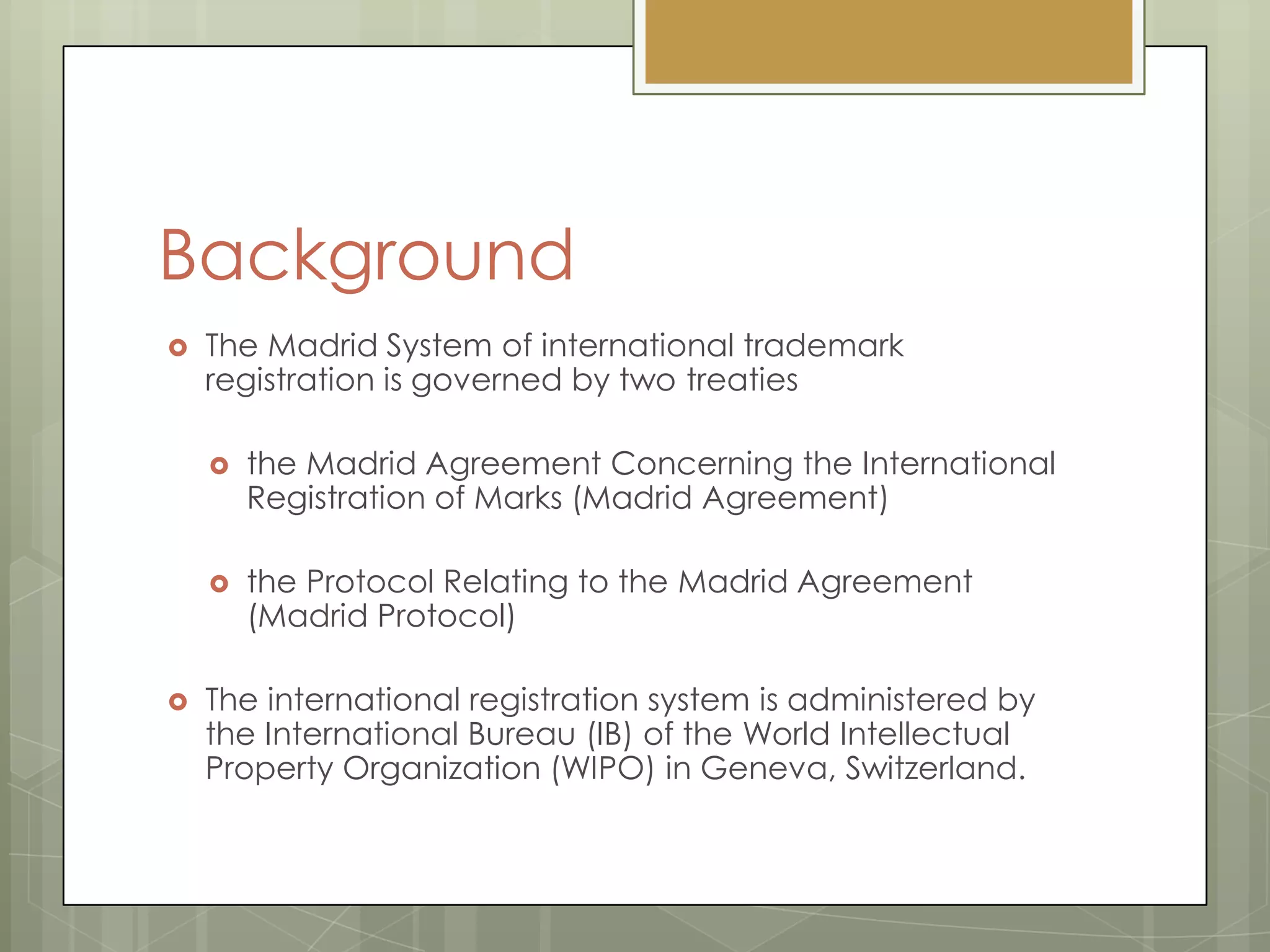 Madrid protocol | PPTX