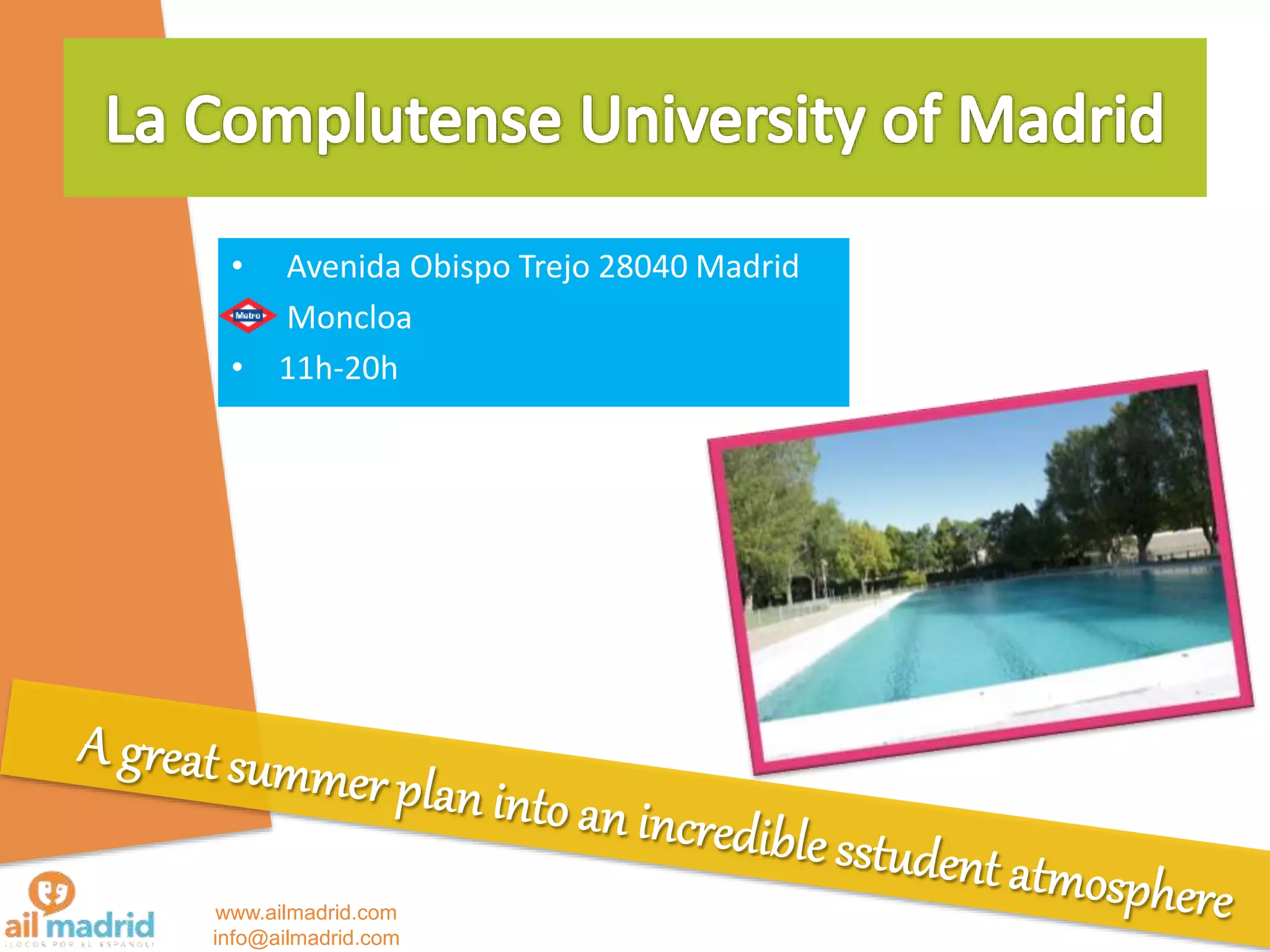 Madrid swimming pools | PPTX