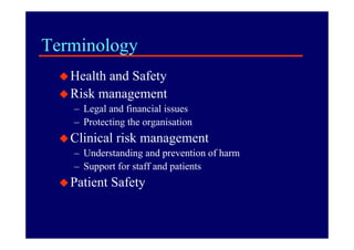 Risk Management and Patient Safety Evolution and Progress | PDF