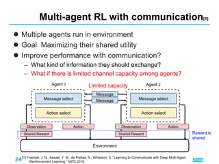 Deep Multi-agent Reinforcement Learning | PPTX