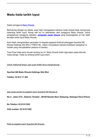 Madu tiada tarikh luput | PDF