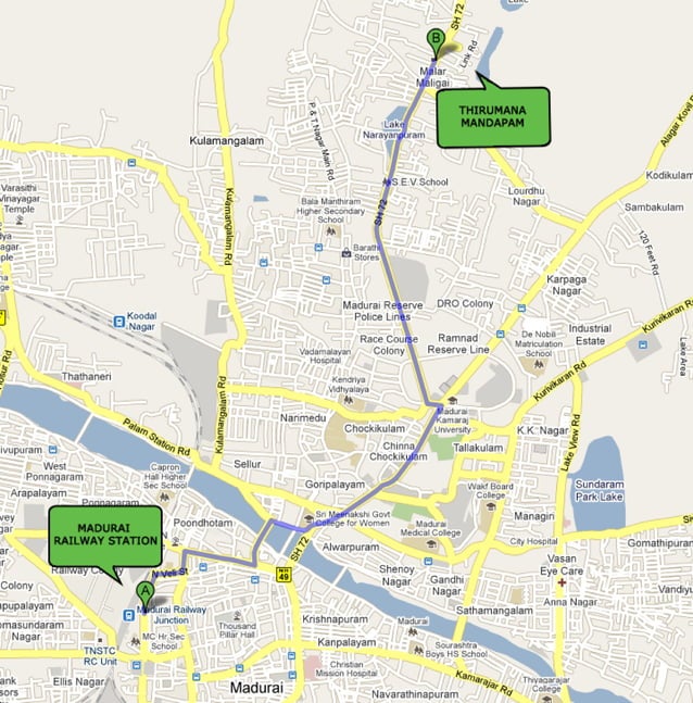 Madurai Railway Junction To Malar Maligai | PDF