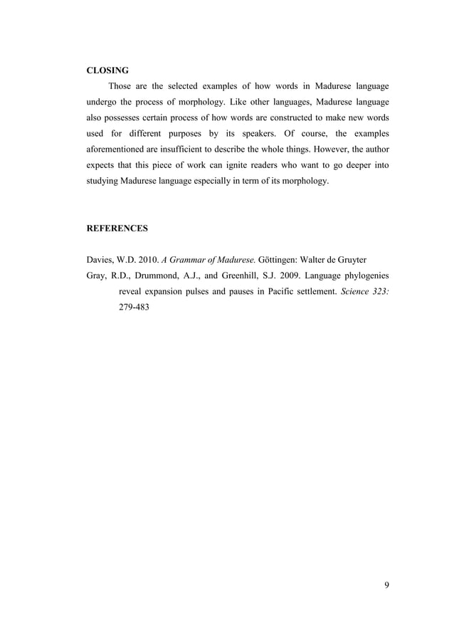 Madurese language morphology | PDF