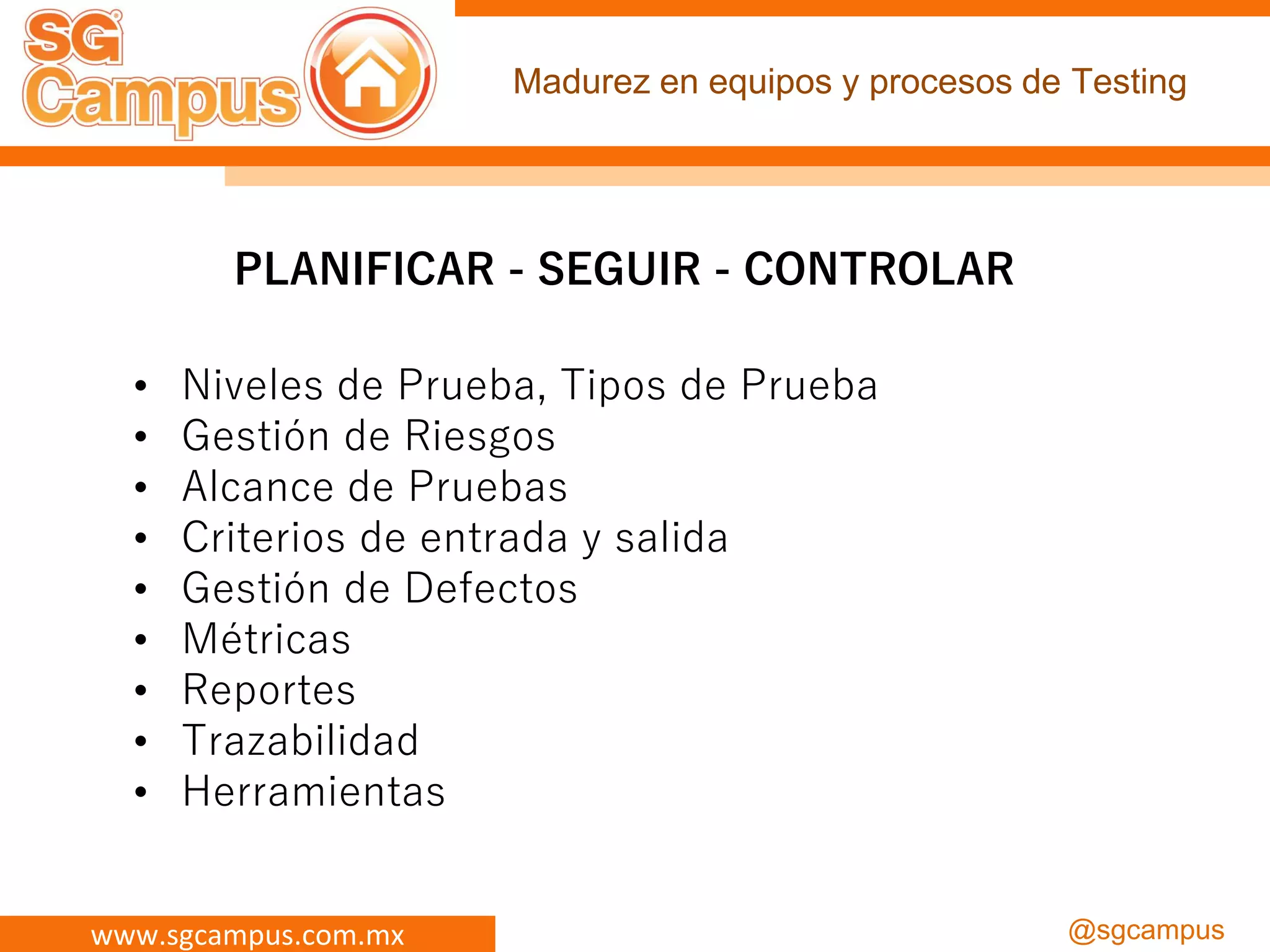Madurez en equipos y procesos de Testing | PPT Madurez en equipos y procesos de Testing | PPT