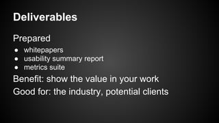 Building a Usability Practice | PPT